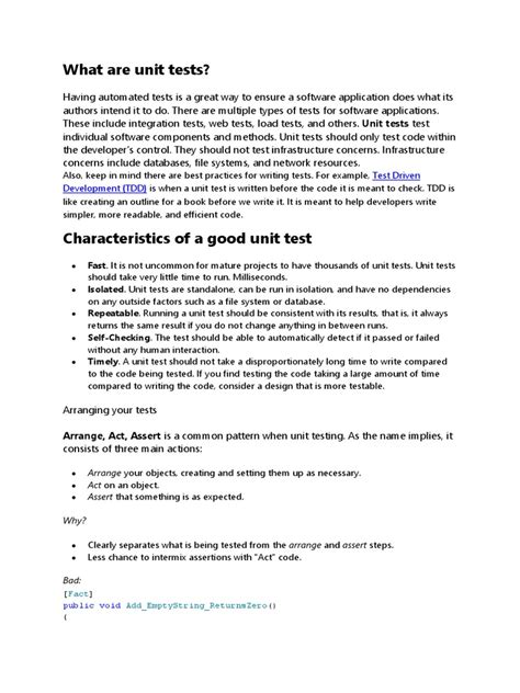 Unit Testing Pdf Unit Testing Source Code