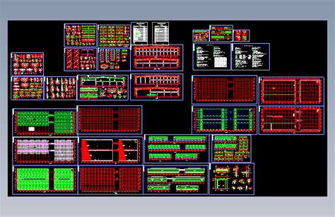 1388 某市新建厂房轻钢结构布置施工图cad详图 Autocad 2018 模型图纸下载 懒石网