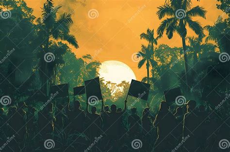 A Powerful Image Of A Protest Against Deforestation With Activists