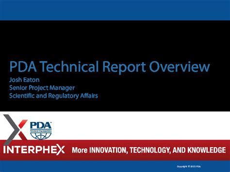 Pda Technical Reports Overview Pdf Pdfcoffee Com