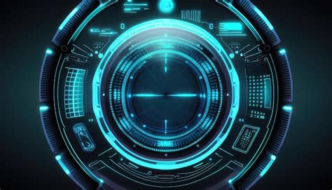 Premium Ai Image Futuristic Circle Hud Gui User Interface Interface