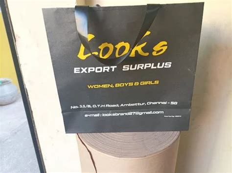 Printed Paper Carry Bags At ₹ 15piece Kodungaiyur Chennai Id