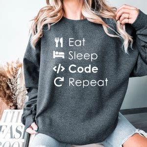 Coder Shirt Coding Shirts Funny Programmer Shirt Eat Sleep Code