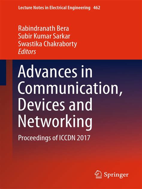 Advances In Communication Devices And Networking Rabindranath Bera