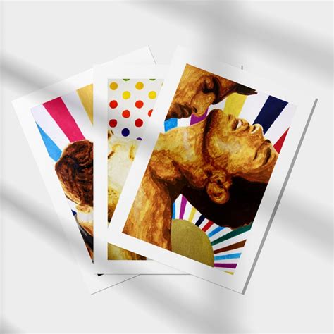 Set Of 3 Gay Couple Kissing Watercolor Art Print Same Sex Etsy