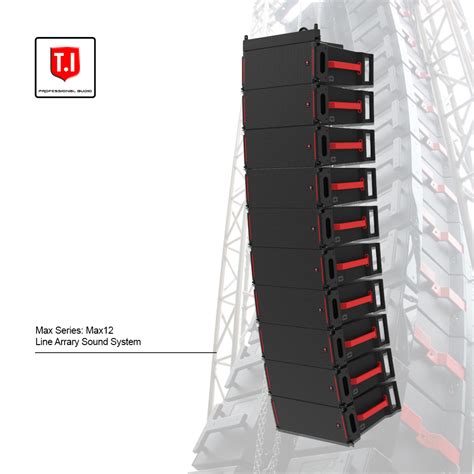 T I Pro Audio Professional Powered Line Array Speaker Single 12 Inch 3 Way Sound Speakers