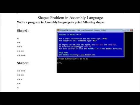 How To Print Triangle Shapes Assembly Language Masm 8086