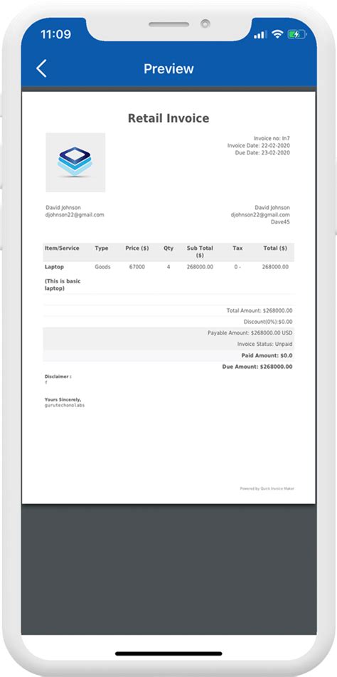 Quick Invoice Maker App Case Study Guru TechnoLabs