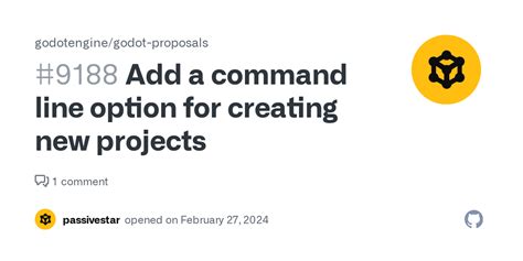 Add A Command Line Option For Creating New Projects · Issue 9188