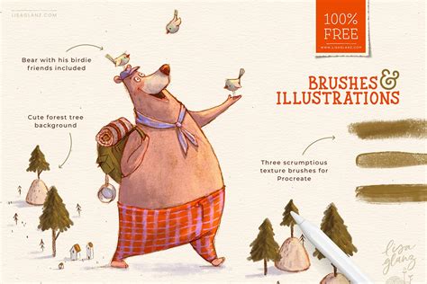 forest friends procreate brushes and illustrations lisa glanz