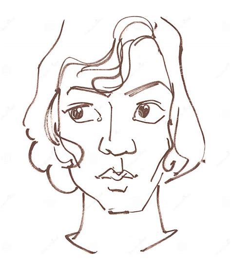 стилизованный портрет девушки из жизни набросок Иллюстрация штока иллюстрации насчитывающей