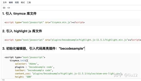 Tinymce 5 插入代码 插件 Highlightjs 版 知乎