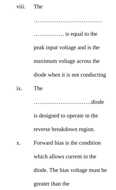 Solved Viii The Is Equal To The Peak Input Voltage And Is Chegg Com