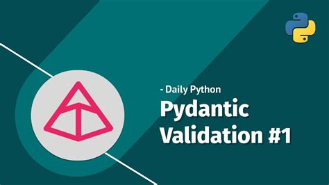 Belajar Pydantic Di Python 1 Dasar Validasi Data Youtube