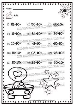 Adding And Subtracting 10 Plus And Minus 10 Worksheets By Busy Bee Studio