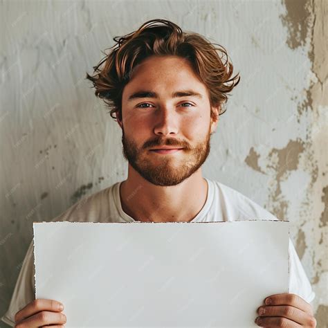 A Man Holding A Piece Of Paper That Says Quot The Word Quot On It Premium Ai Generated Image