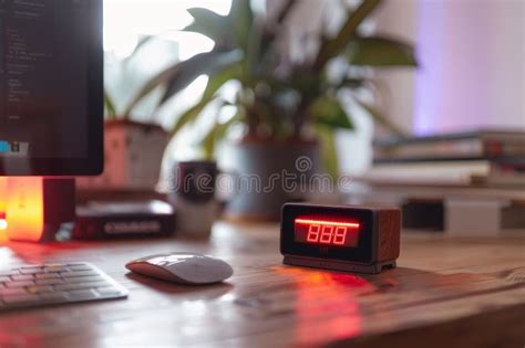 Digital Timer On Work Desk Stock Illustration Illustration Of Organization 312693328