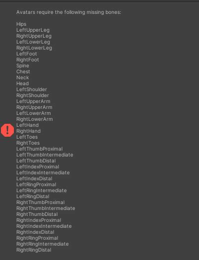 List Of Required Bone Names For A Rigged Character Model They Dont All