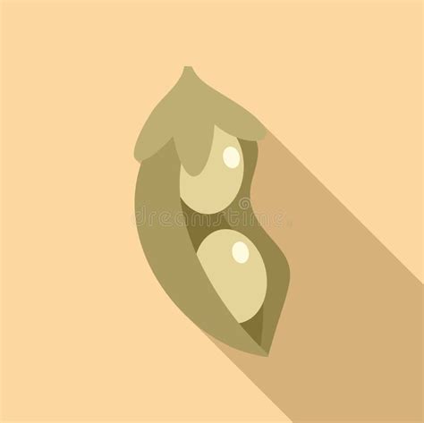 Lentil Bean Icon Flat Vector Food Plant Stock Illustration