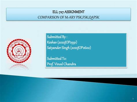 M Ary Psk Modulation Pptx