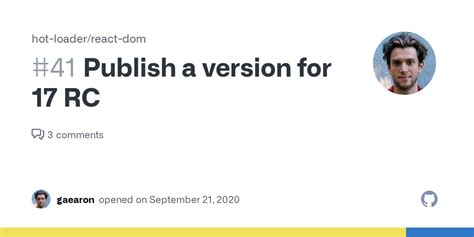 Publish A Version For 17 Rc · Issue 41 · Hot Loaderreact Dom · Github