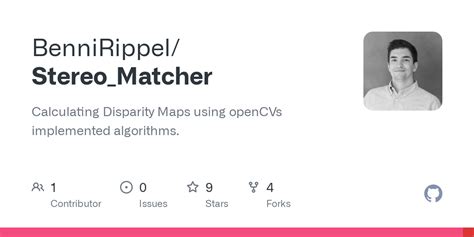 Github Bennirippelstereomatcher Calculating Disparity Maps Using