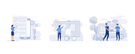 일정 계획 그림 비즈니스 관리 및 조직 개념 프리미엄 벡터