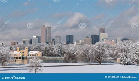 Snowy Denver Skyline