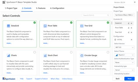 Template Studio In Blazor Syncfusion