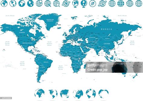 World Map And Globes Illustration High Res Vector Graphic Getty Images