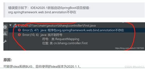 Idea报错：java 程序包orgspringframeworkwebbindannotation不存在 Csdn博客
