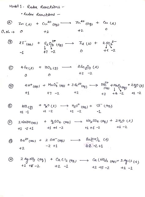 [solved] 3 In The Space Under Each Reaction In Model 1 Write The Oxidation Course Hero
