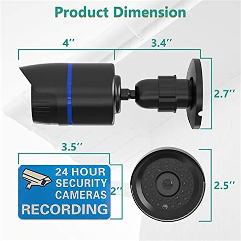 Deter Thieves Wali Fake Security Cameras 4 Pack Cctv