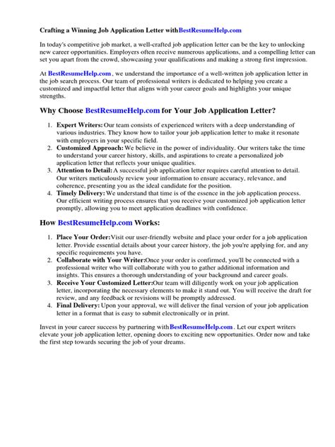 Job Application Letter In Ms Word Format Pdf Résumé