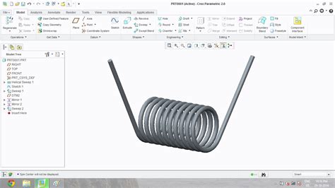 How To Create A Torsional Spring In Creo Parametric 20 Grabcad Tutorials