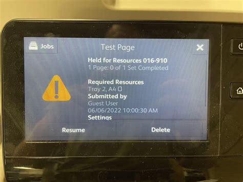 Xerox Error Code 016 910 New To This Office And The Printer Versalink 7030 Giving Me This