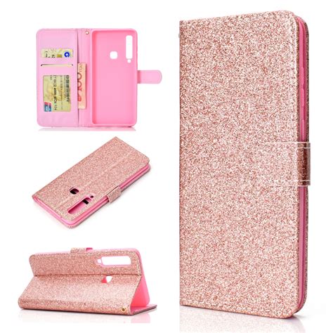 For Samsung Galaxy A Glitter Powder Horizontal Flip Leather Case With Card Slots