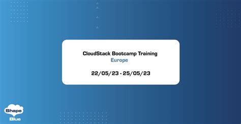 shapeblue on linkedin cloudstack online bootcamp training europe the