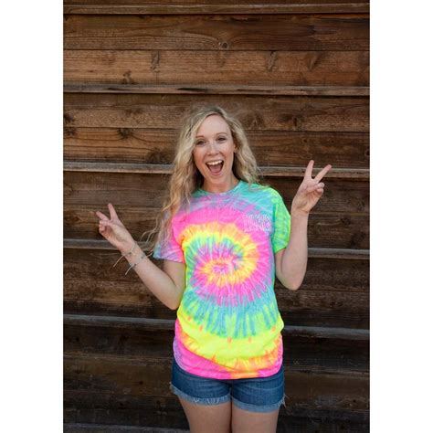 Tylers Minty Rainbow Tie Dye Outline Tee Tylers
