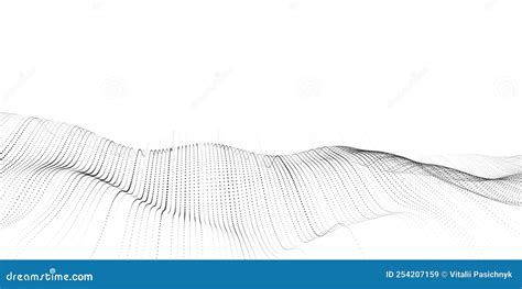 Wave Of Particles Digital Wave Background Concept Abstract Technology Background Big Data