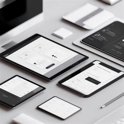 Modern User Interface Design For Mobile Applications Stock Illustration