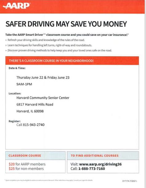 Aarp Safe Driving Course Harvard Il