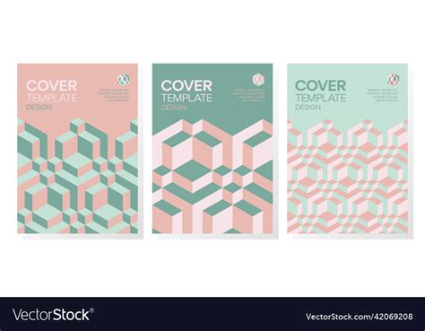 Set Of Trendy Abstract Isometric 3d Optical Vector Image