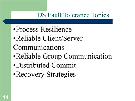 unit 4 fault tolerance pptx operating systems computer software and applications