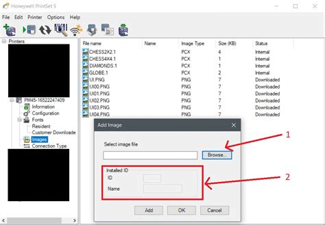 how to load fonts images to pm45