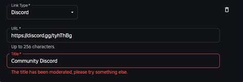 The Word Discord Is Censored For Social Links Creator Hub Bugs