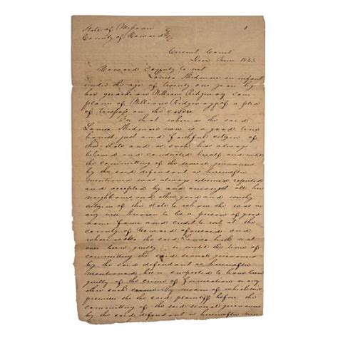 Sex History 1843 Scandalous Missouri Lawsuit Sold At Auction On 25th