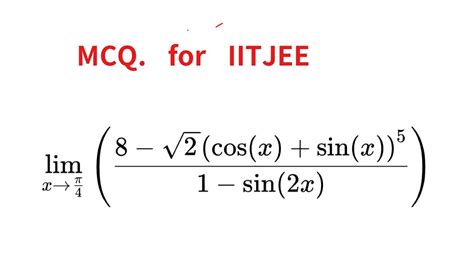 How Can Solve Difficult Limit Based Iit Jee Problem Calculus Youtube