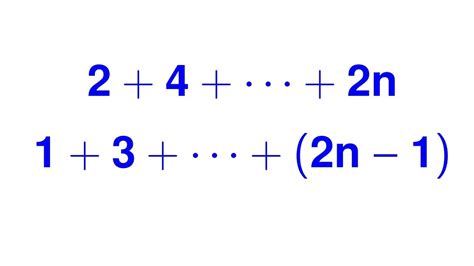 Somma Dei Primi N Numeri Pari E Dispari Youtube