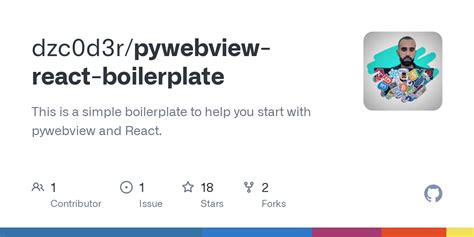 Github Dzc D R Pywebview React Boilerplate This Is A Simple